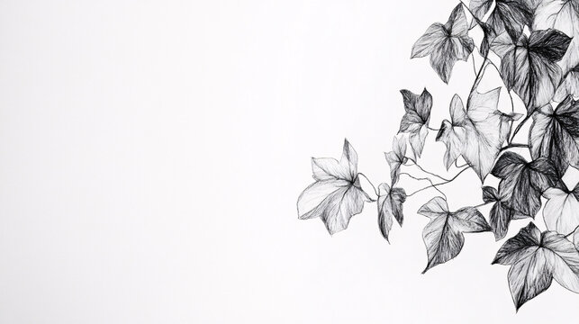 Ivy Drawing Easy With Pencil