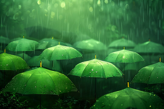 Green rain umbrella store