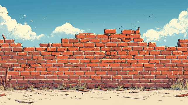 Cartoon Brick Background