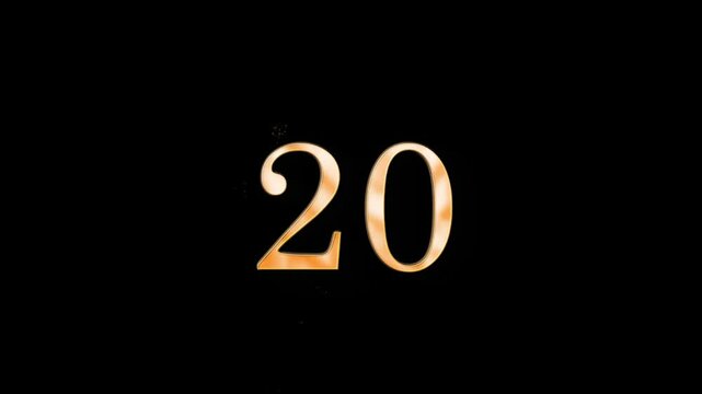 Number 20 Black