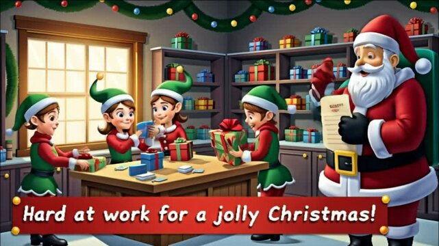 elves working hard