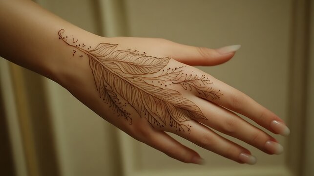Henna Feather Designs