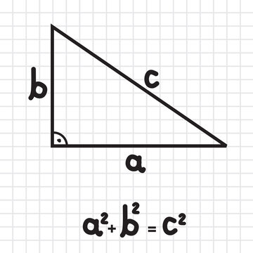 Pythagorean Theorem Clip Art Pythagorean Theorem Formula Doodle Icon