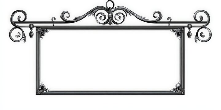 Wrought Iron Sign Frames