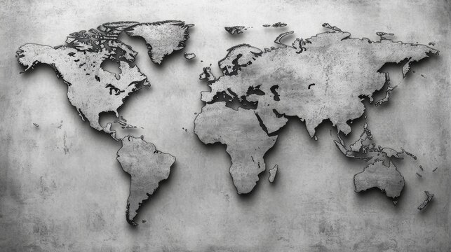 World Map Grayscale Images – Browse 12,984 Stock Photos, Vectors, and ...