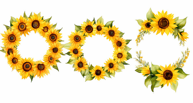 Sunflower Circle Border Images – Browse 2,604 Stock Photos, Vectors ...