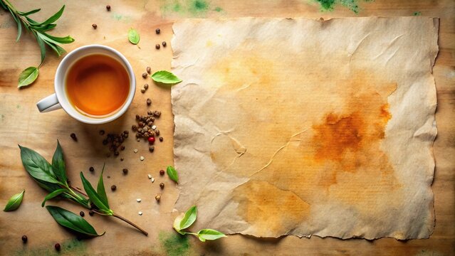 Tea Stained Paper Background