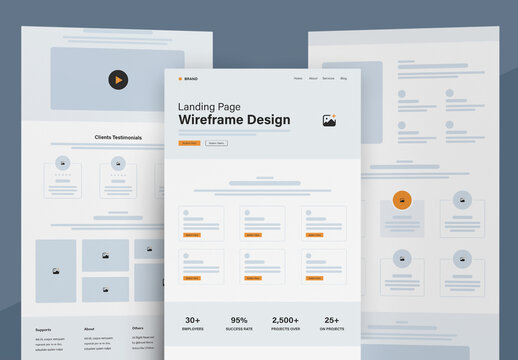 Landing Page Wireframe Template Images – Browse 19,380 Stock Photos ...