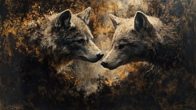 The Two Wolves Wallpaper Two Wolves Images Free Download On Freepik