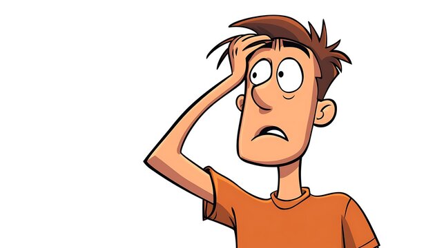 Funny Confused Cartoon
