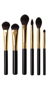 Gold makeup brushes store