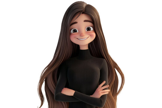 Girl Brown Hair Clipart