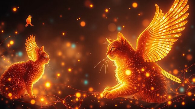 Cat with wings store