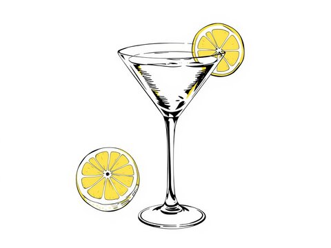Martini Glass Drawing
