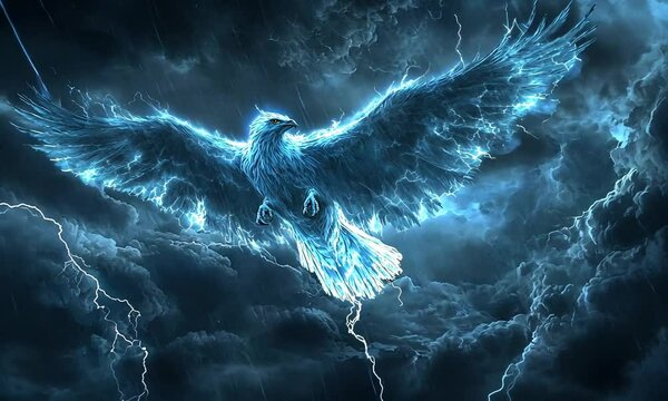 Blue Phoenix Bird Wallpaper