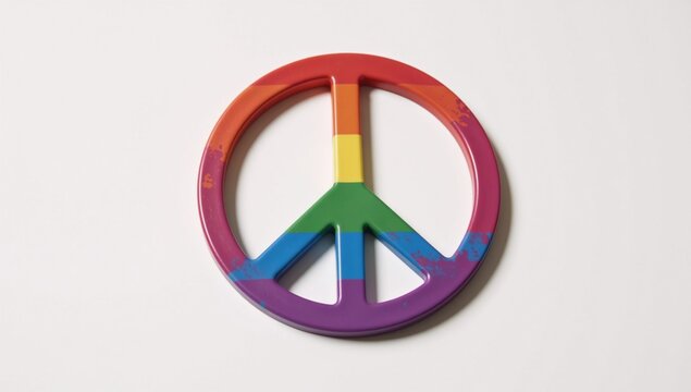 Rainbow Peace Signs Background
