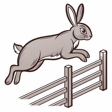 Rabbit Hopping Clipart