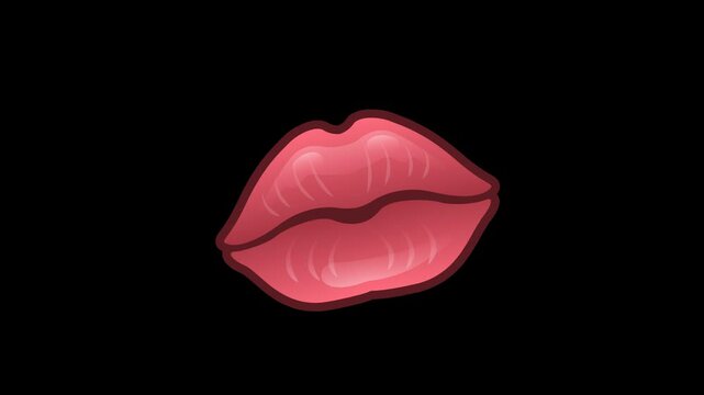 Animated Kissing Lips