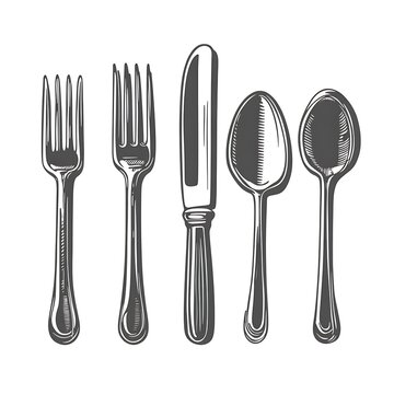 Cutlery Drawing Images – Browse 454,160 Stock Photos, Vectors, and ...