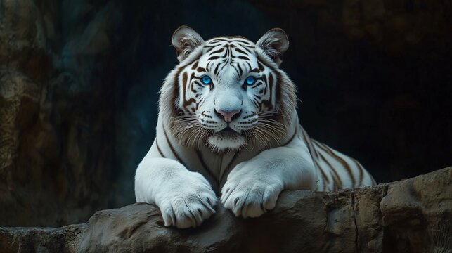 White tiger with blue eyes store