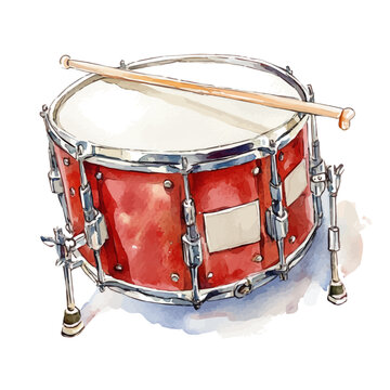 Marching Snare Drum Drawing
