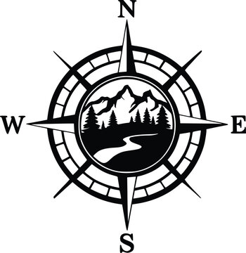 Compass Clip Art Black And White