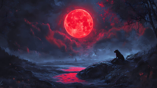 Cool Red Moon Backgrounds
