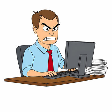Angry Computer Cartoon Images – Browse 9,066 Stock Photos, Vectors, and ...