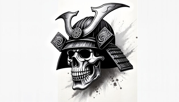 Samurai Skull Tattoo Designs