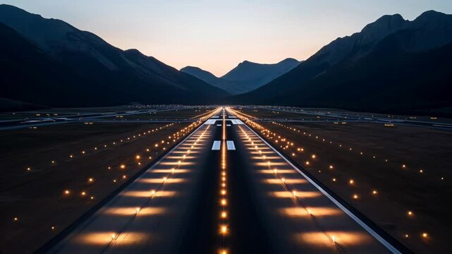Airport Runway Lights Wallpaper