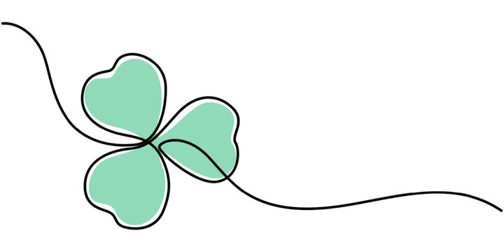 Four Leaf Clover Drawing Template