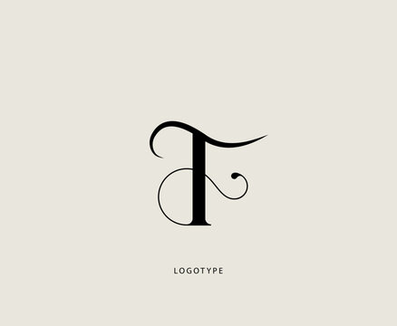 Letter T In Calligraphy