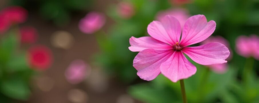 Pink Flowers With Five Petals