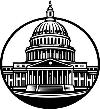 Capitol Building Line Drawing