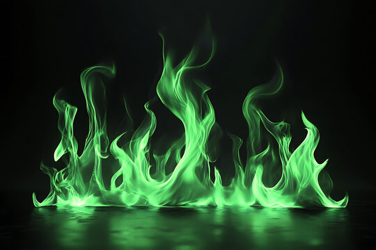 Green Fire Background