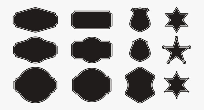 badge shape vector