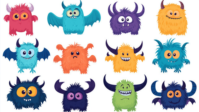 Cute Colorful Monsters