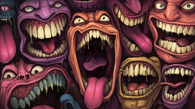 Creepy Cartoon Smile