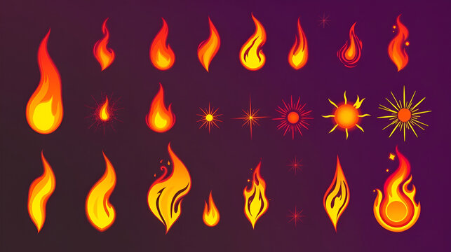 Realistic Fire Sprite Sheet