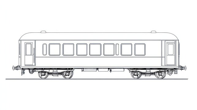 Passenger Train Side View