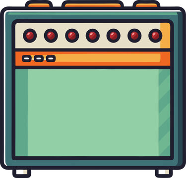 Cartoon Guitar Amplifier