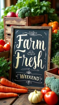 Farmers Market Chalkboard Sign
