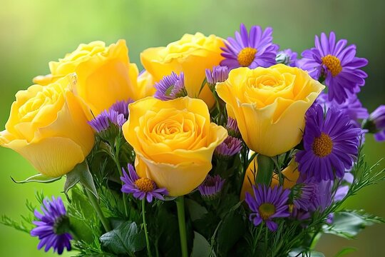 Bunch Of Yellow Roses Wallpaper