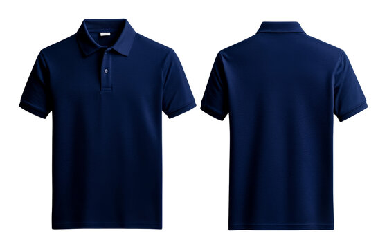 Navy Blue T Shirt Front And Back