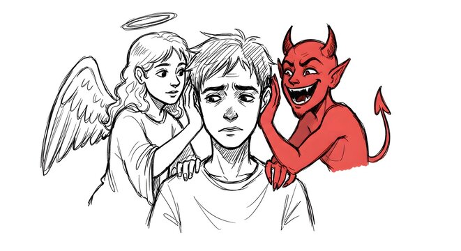 Angel And Devil On Shoulder Images – Browse 553 Stock Photos, Vectors ...