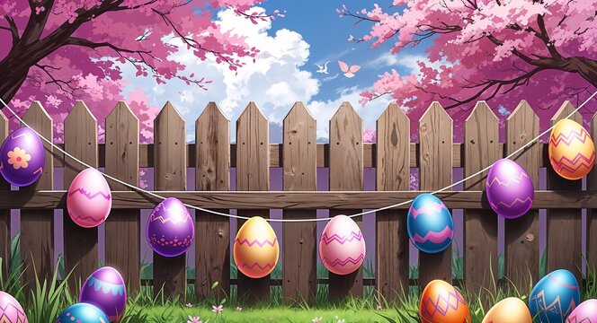 purple easter egg cartoon