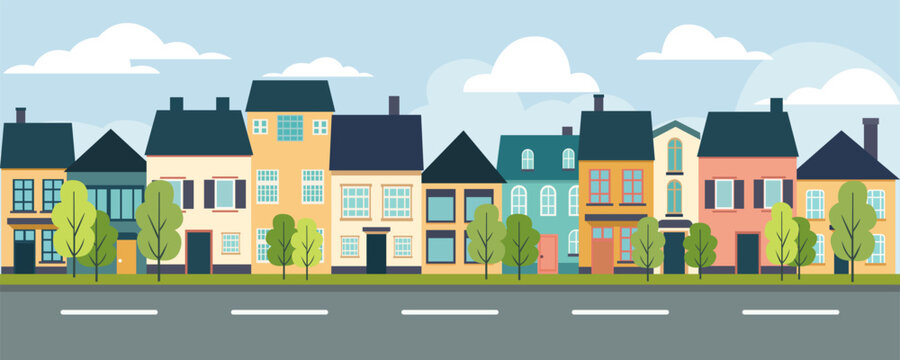 Suburban Community Clipart
