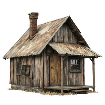 run down shack drawing