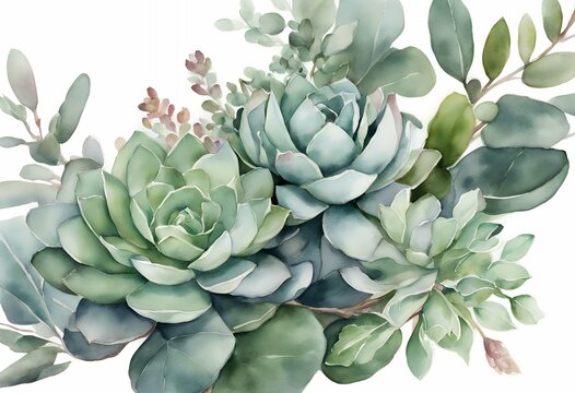 Watercolor Succulent Frame Images – Browse 41,970 Stock Photos, Vectors ...