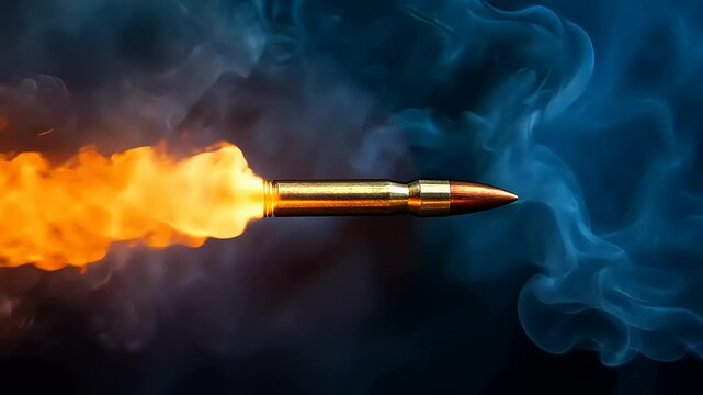 Gun Firing A Bullet Hd